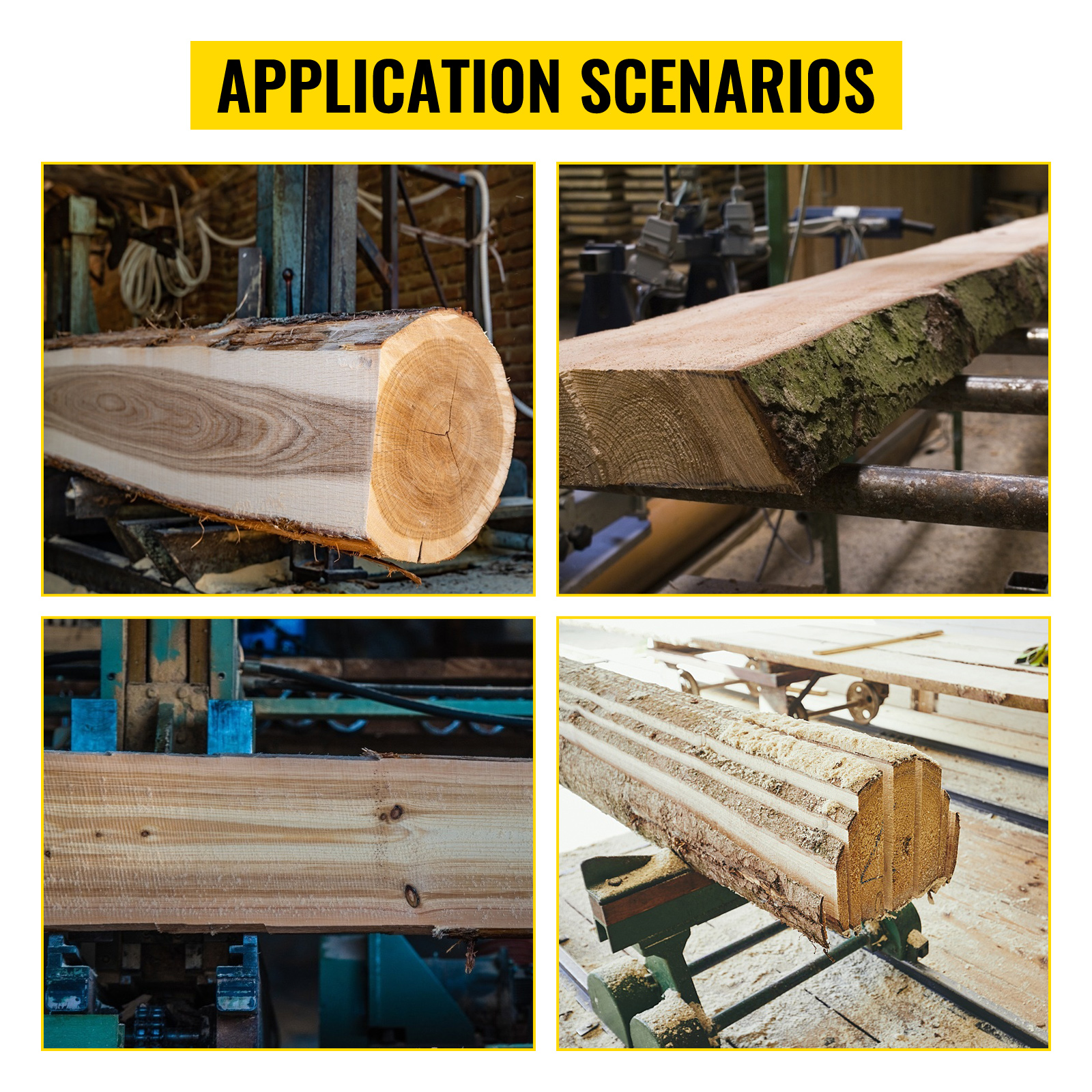 VEVOR Rail Mill Guide System 9 FT Chainsaw Mill Rail Guide with 4 Wood ...