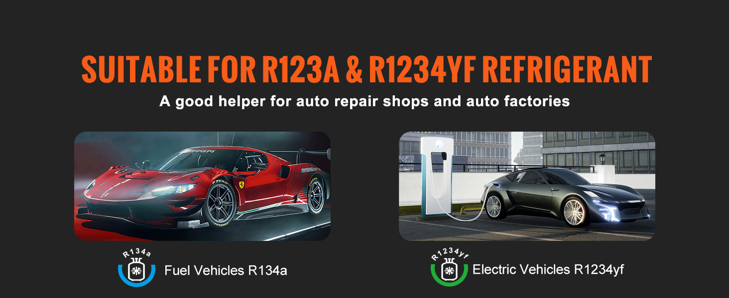 VEVOR Fully Automatic Refrigerant Recovery Machine - Dual Cylinder AC ...