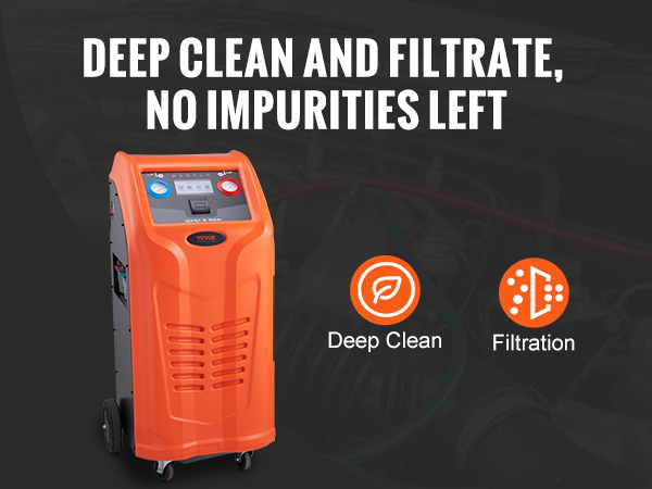 VEVOR Fully Automatic Refrigerant Recovery Machine - Dual Cylinder AC ...