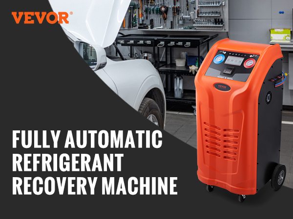 VEVOR Fully Automatic Refrigerant Recovery Machine - Dual Cylinder AC ...