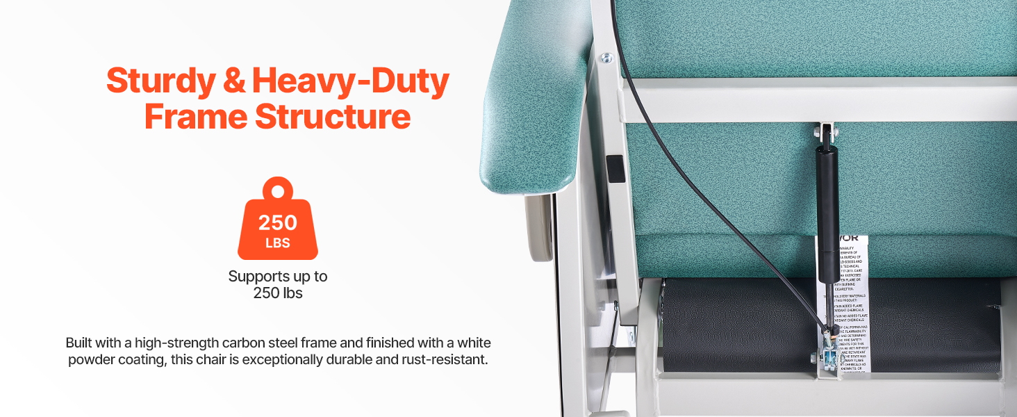 VEVOR Geri Chair Recliner 4-Position Reclining Geri Chair with Trays ...