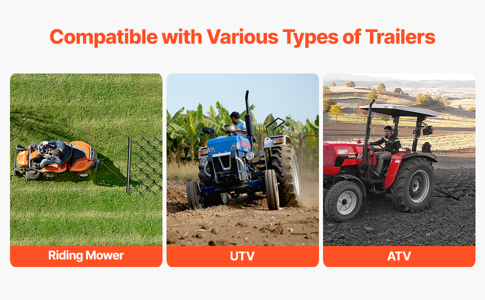 Drag Harrow 7 x 3.7 ft Chain Harrow ATV Lawn Rake for Landscape ...