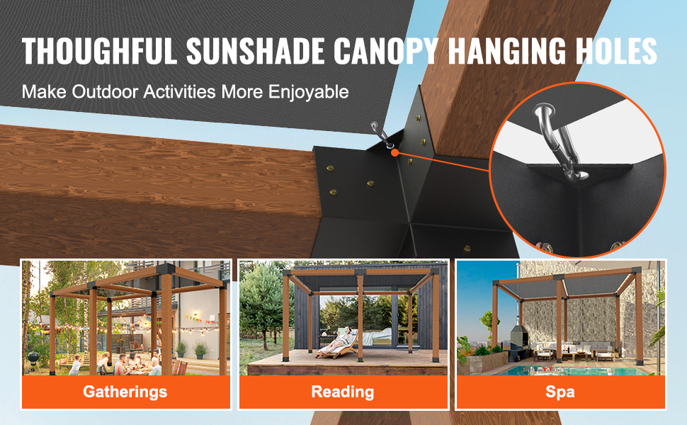 VEVOR Pergola Bracket Kit 6''x6'', 2pcs 4-Way Heavy Duty Corner Bracket ...
