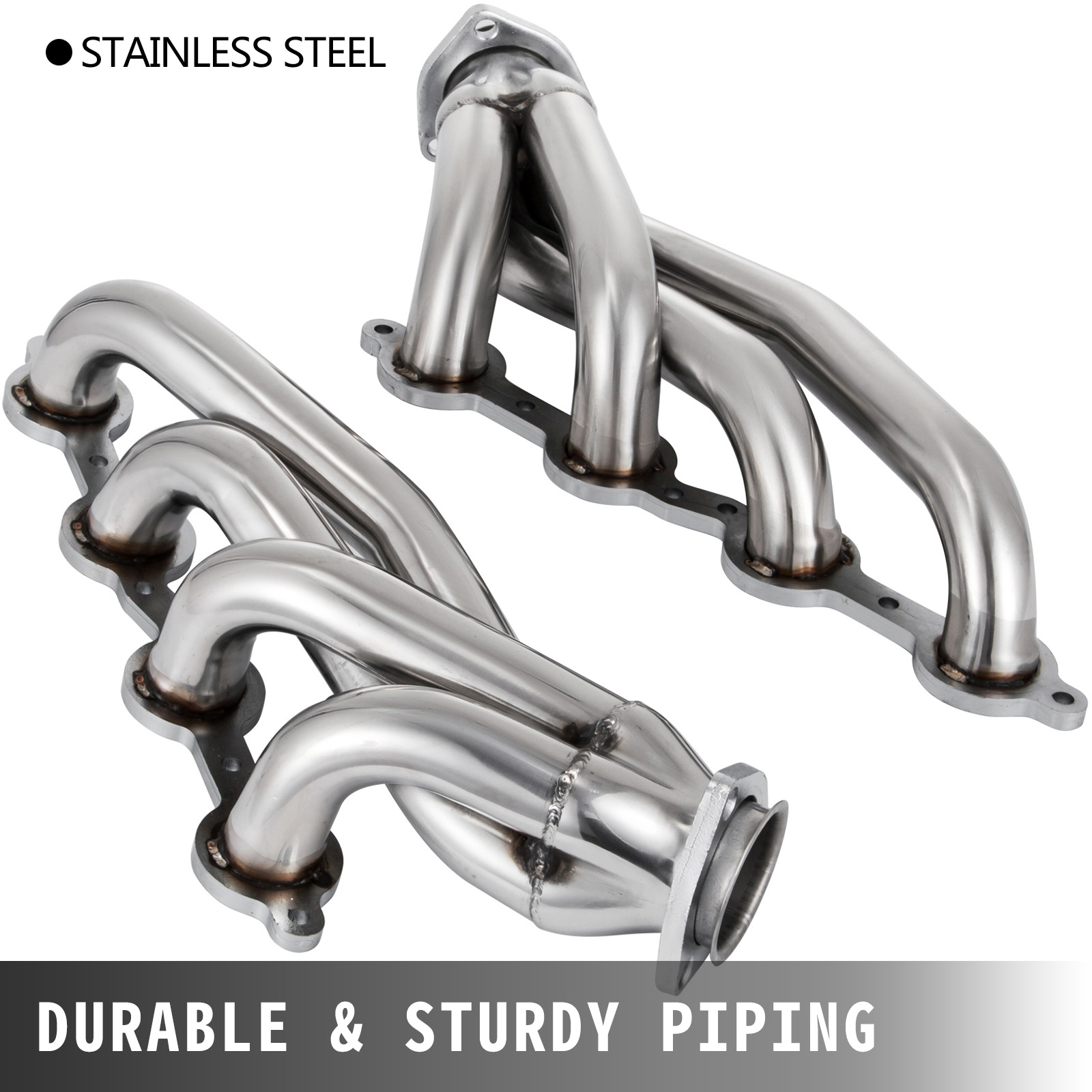VEVOR Exhaust Header Set 1 5/8" Exhaust Turbo Headers, Stainless Steel ...