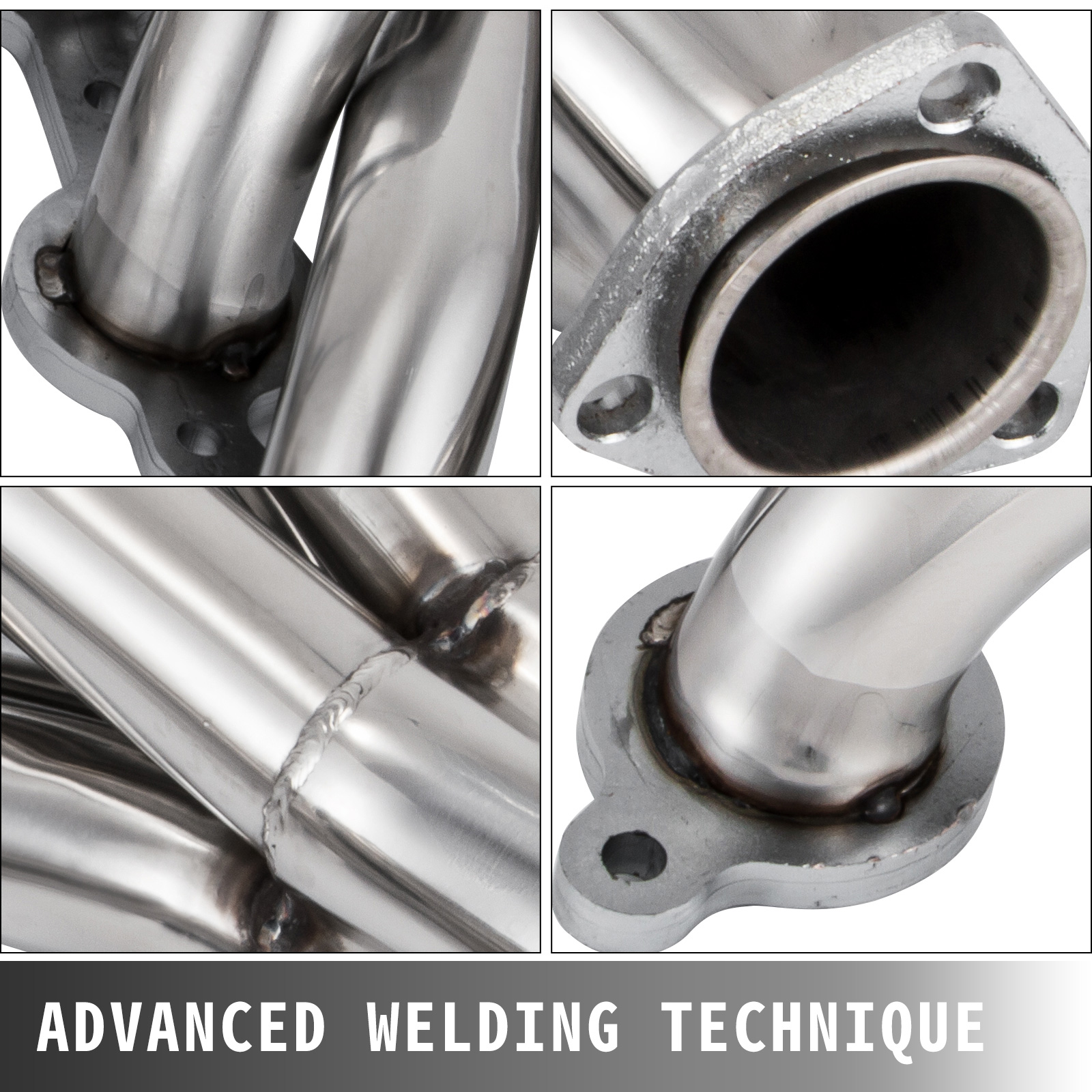 VEVOR Exhaust Header Set 1 5/8" Exhaust Turbo Headers, Stainless Steel ...