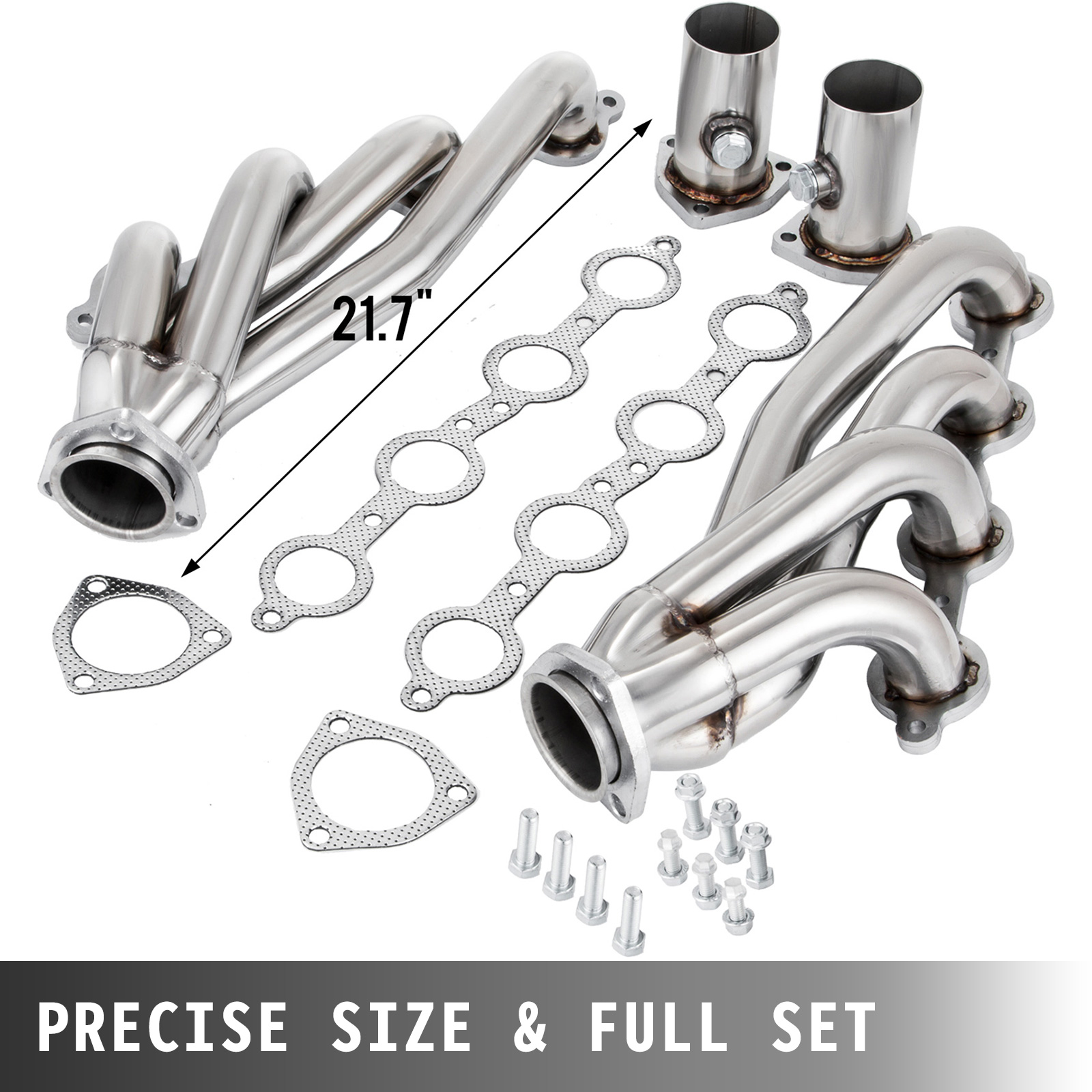 VEVOR Exhaust Header Set 1 5/8" Exhaust Turbo Headers, Stainless Steel ...