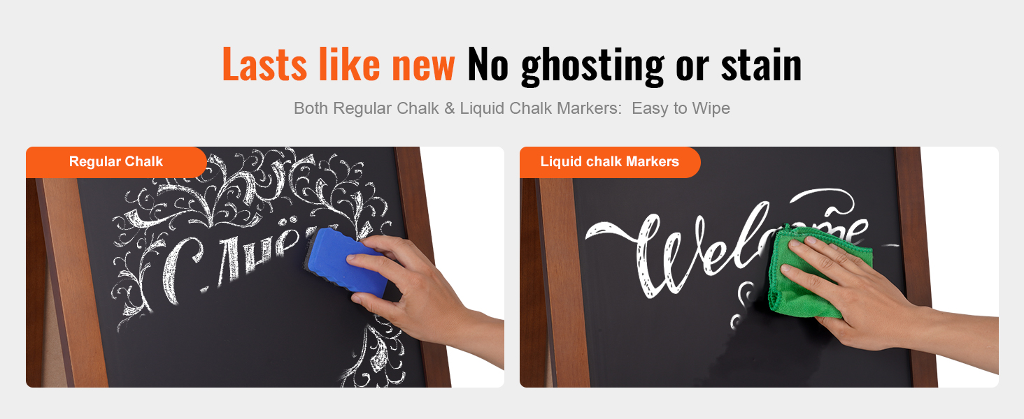 VEVOR A Frame Chalkboard Sign, Double-Sided Sidewalk Signs ...