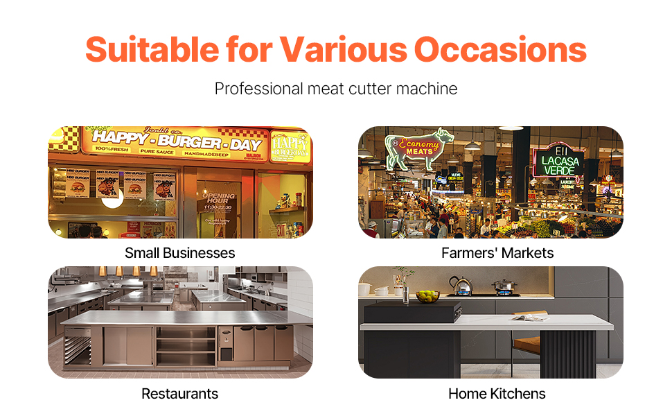 Electric Meat Cutter Machine 1100W Commercial Cutter Meat Slicer for ...