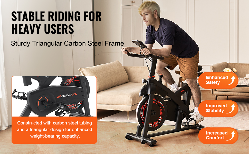 VEVOR Exercise Bike Magnetic Resistance Stationary Bike Indoor Cycling ...