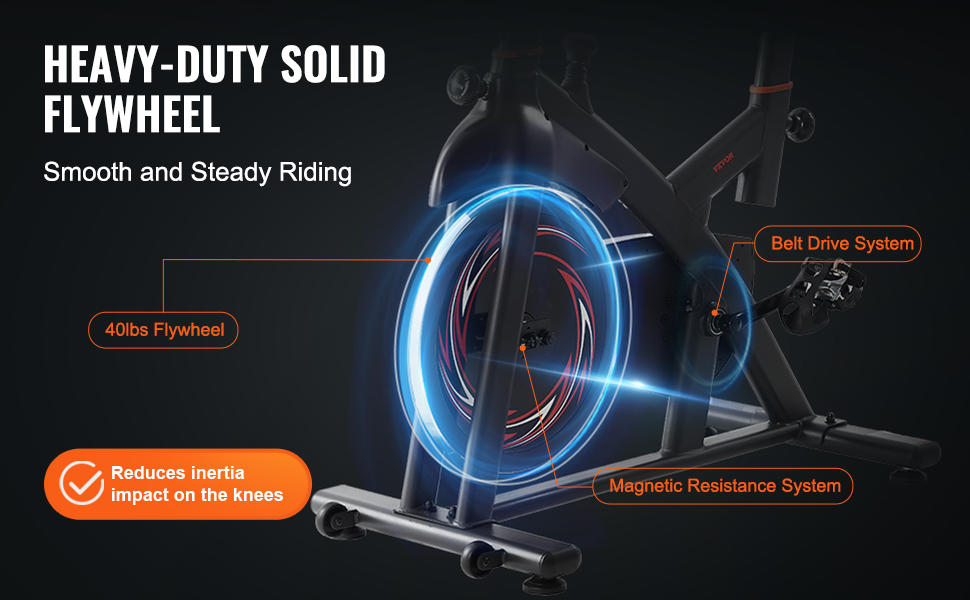 VEVOR Exercise Bike Magnetic Resistance Stationary Bike Indoor Cycling ...