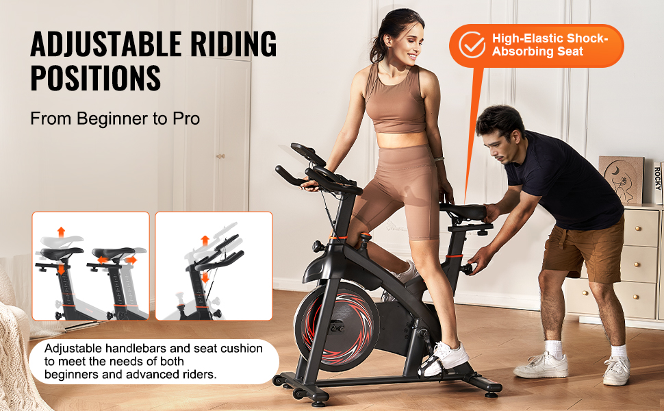 VEVOR Exercise Bike Magnetic Resistance Stationary Bike Indoor Cycling ...