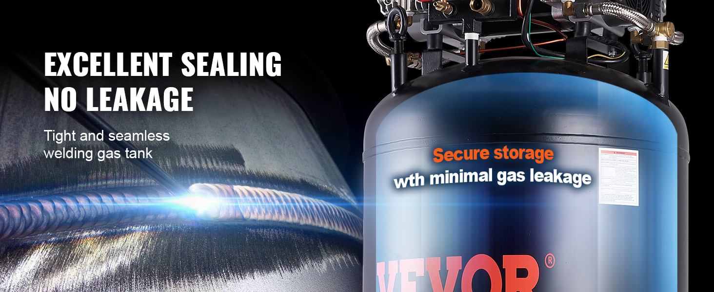 VEVOR 80 Gallon Air Compressor, 6.5HP 15.5SCFM@90 PSI, 2-Stage 145PSI ...