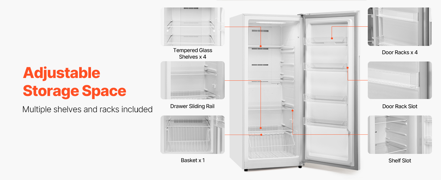 Convertible Freezer/Refrigerator 17 Cu.Ft Frost Free Upright Freezer ...