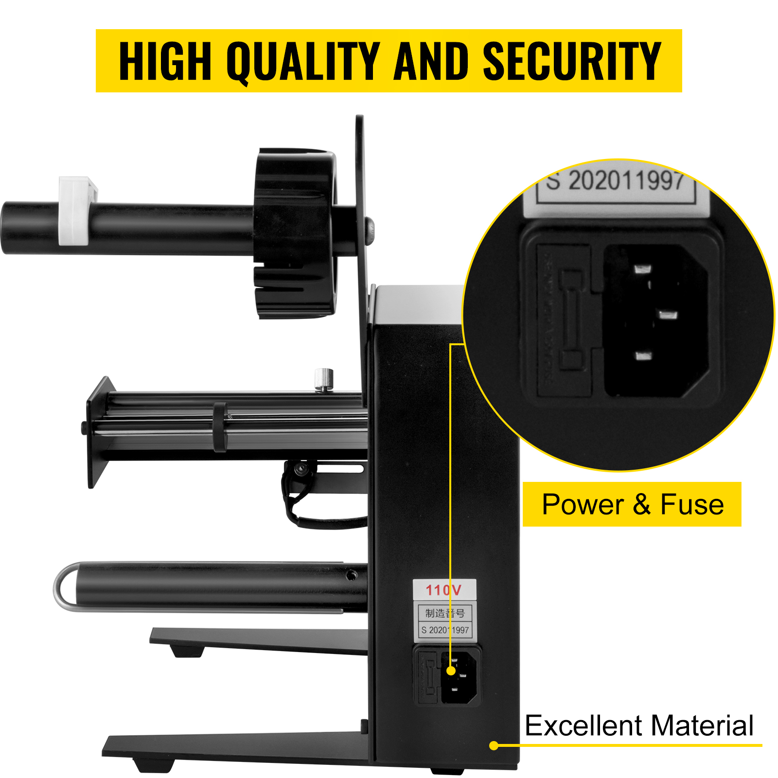 VEVOR Automatic Label Dispenser 110V, 12W AL-1150D Automatic Manual ...