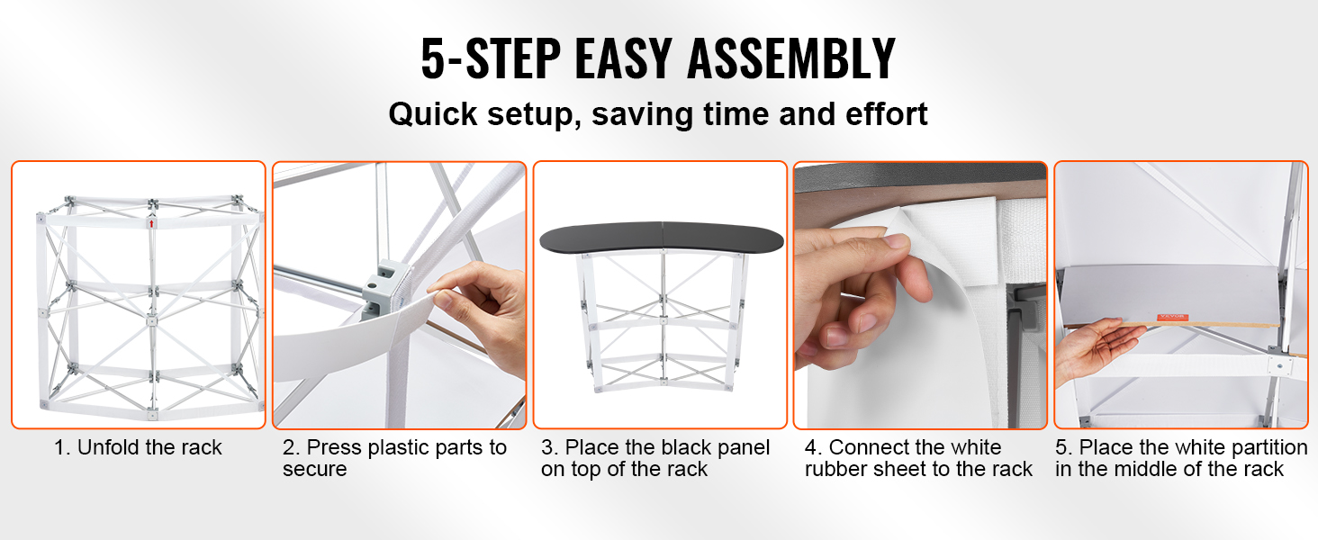 VEVOR Portable Tradeshow Podium Table, 1300 x 465 x 950 mm, Display ...