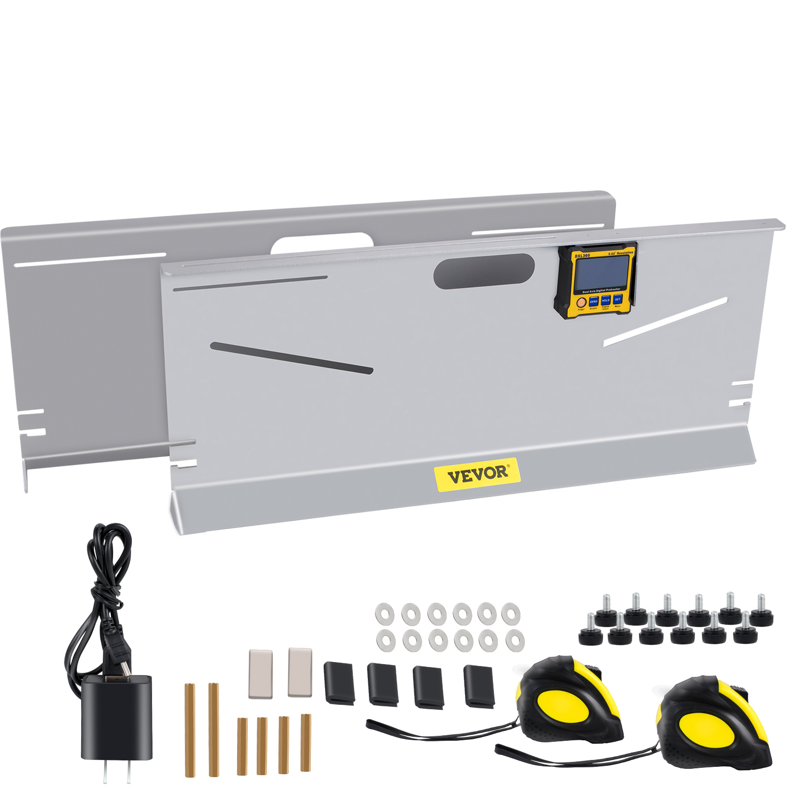 VEVOR Wheel Alignment Tool, 6 Probes Toe Plates, LED Toe Alignment ...