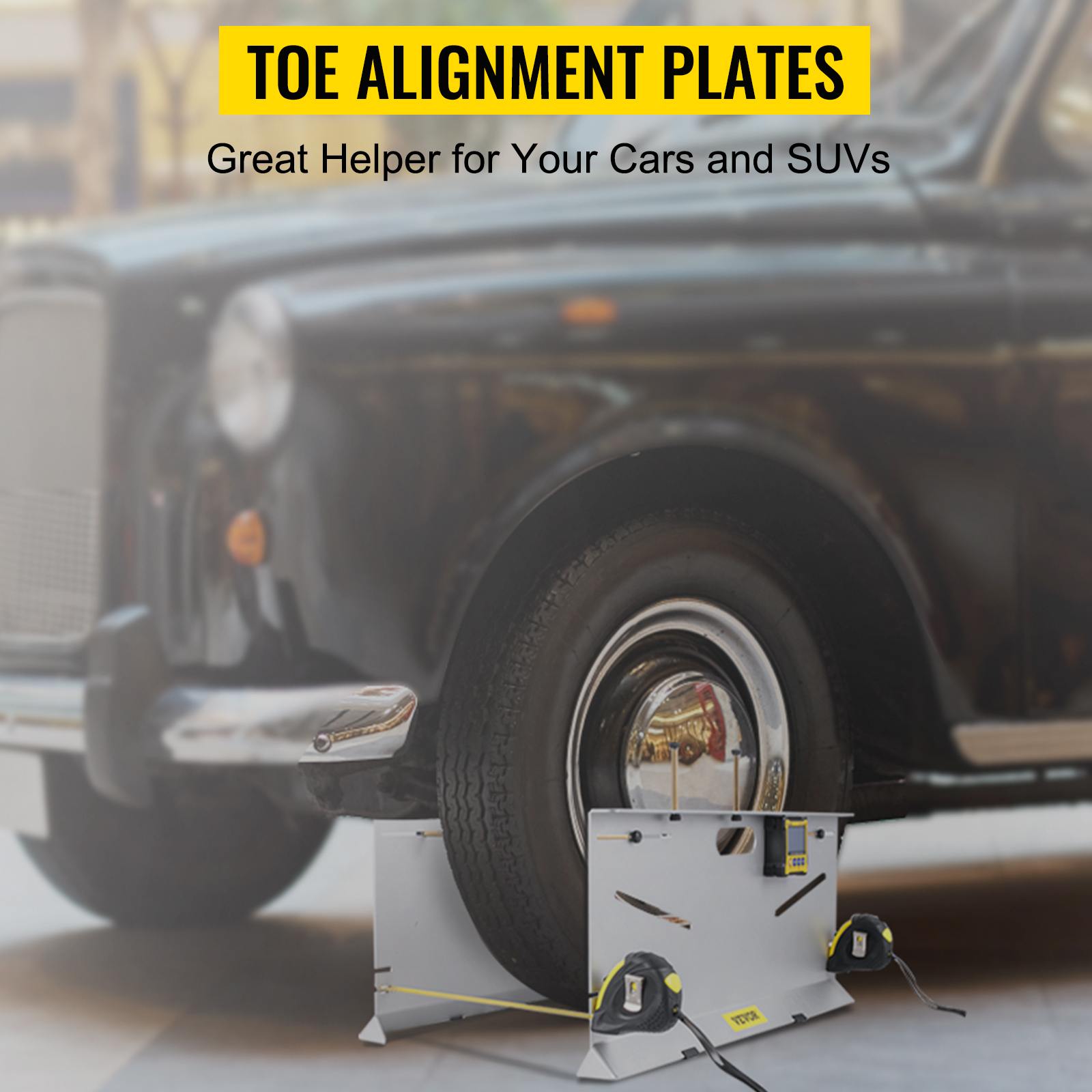 VEVOR Wheel Alignment Tool, 6 Probes Toe Plates, LED Toe Alignment ...