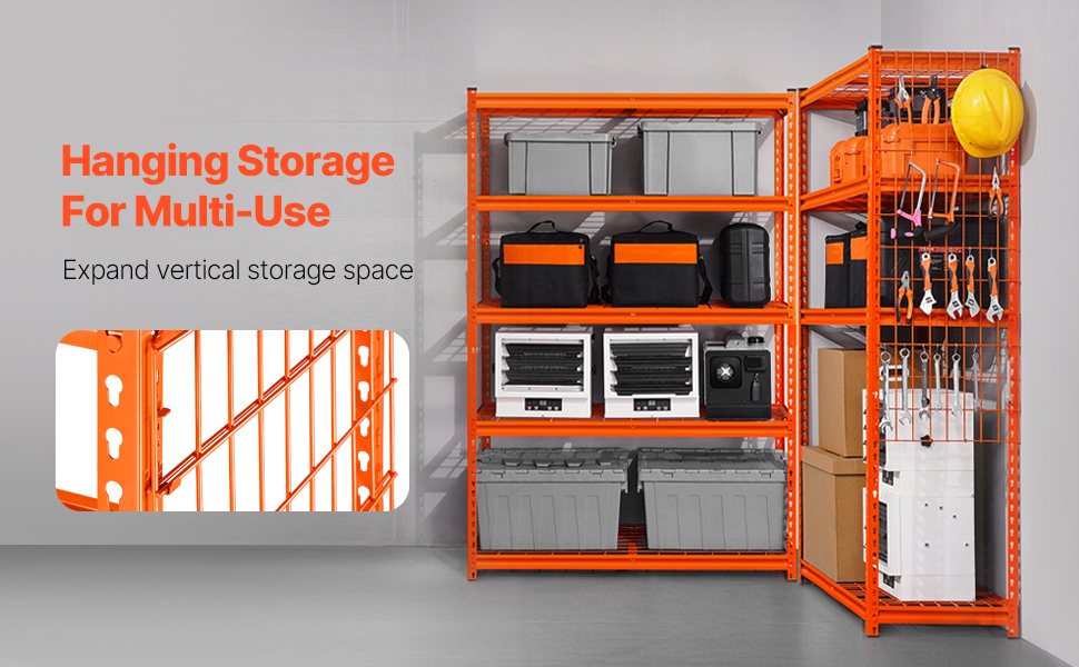 VEVOR Storage Shelves 5 Tier Adjustable Heavy Duty Garage Shelving Unit ...