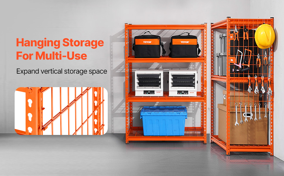 Storage Shelves 4 Tier Adjustable Heavy Duty Garage Shelving Units 2400 ...