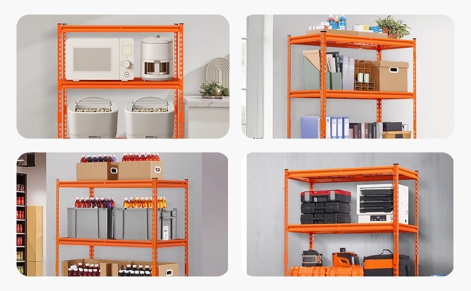 VEVOR Storage Shelves 4 Tier Adjustable Heavy Duty Garage Shelving Unit ...