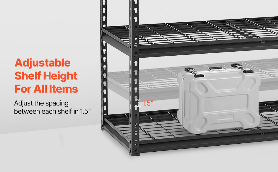 VEVOR Storage Shelves 5 Tier Adjustable Heavy Duty Garage Shelving Unit ...
