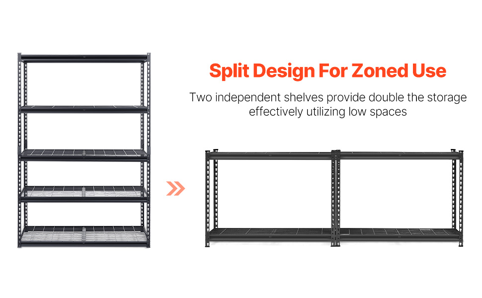 Storage Shelves 5 Tier Adjustable Heavy Duty Garage Shelving Units 3000 ...