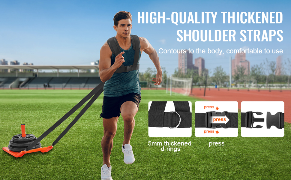 VEVOR Weight Training Pull Sled, Fitness Strength Speed Training Sled ...