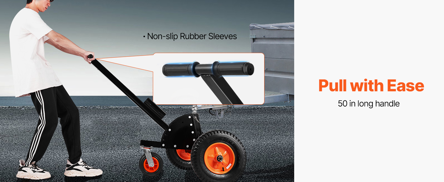 1500lbs 2-in-1 Trailer Dolly 22 and 26 in Adjustable Height 2in Ball ...