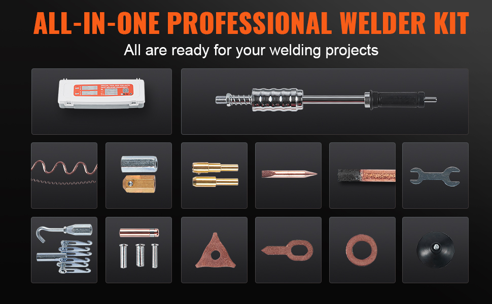 VEVOR Stud Welder Dent Repair Kit Spot Welding Dent Puller Machine with ...