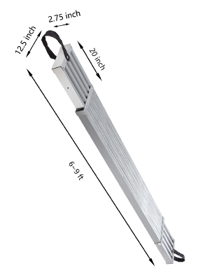 VEVOR Aluminum Work Plank, 6-9ft Telescoping Plank, 440lbs Capacity ...