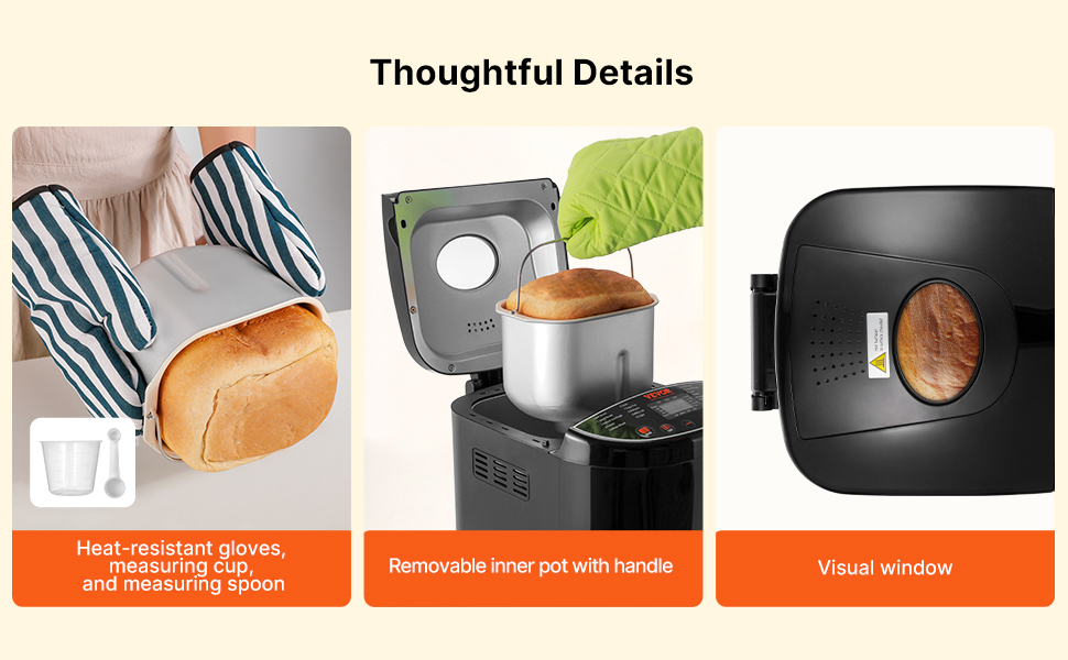 2LB 19-in-1 Bread Maker Automatic Compact Dough Machine Nonstick 3 ...