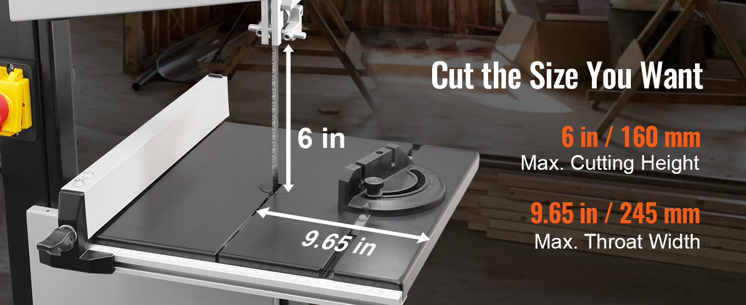 VEVOR Band Saw with Stand, 10-Inch, 560 & 1100 RPM Two-Speed Benchtop ...
