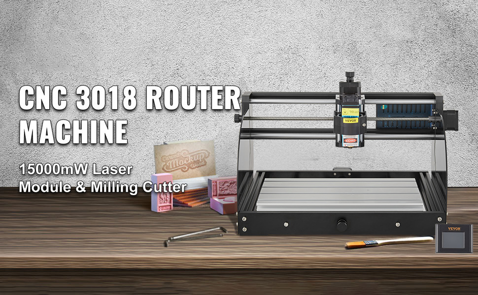 CNC 3018 Pro CNC Router 15W Laser 3 Axis GRBL Control CNC Machine Laser ...