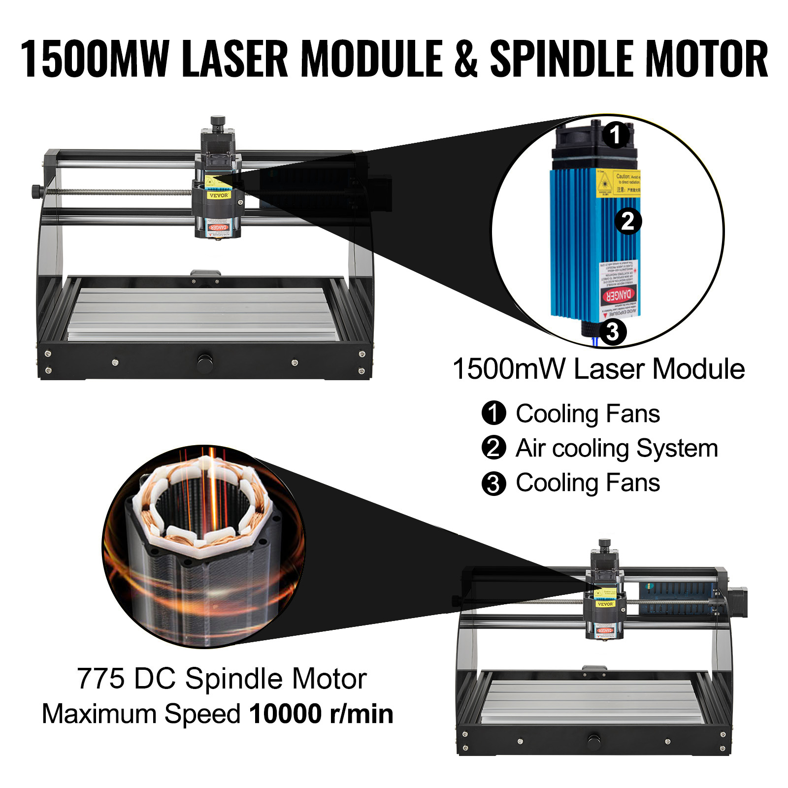 CNC 3018 Pro CNC Router 15W Laser 3 Axis GRBL Control CNC Machine Laser ...
