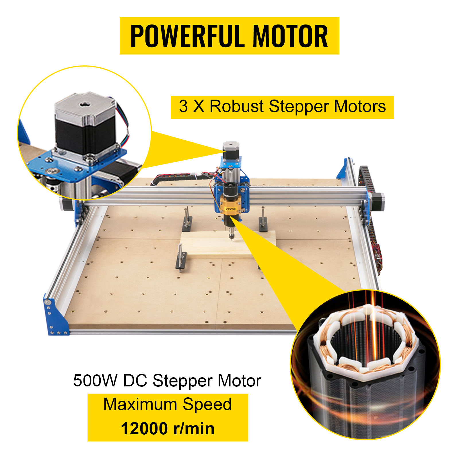 VEVOR CNC Router Kit, Evolution 4 Engraving Machine, Pre-assembly ...