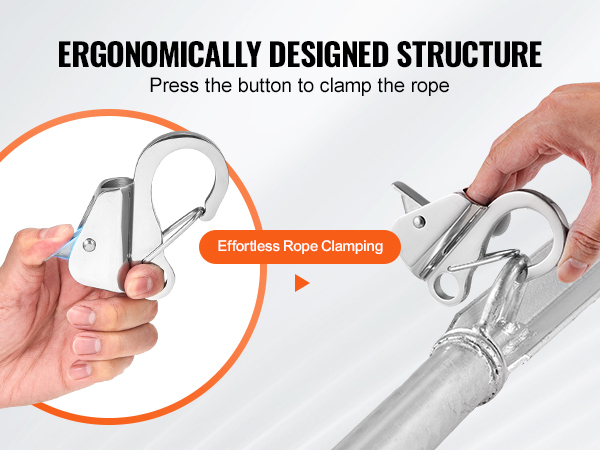 VEVOR Boat Anchor Hook, 304 Stainless Steel Slide Anchor, Knotless ...