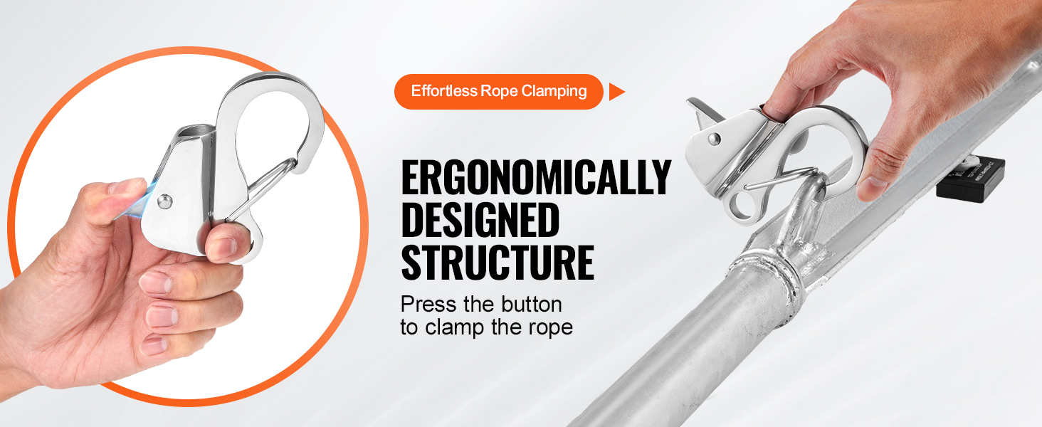 VEVOR Boat Anchor Hook, 304 Stainless Steel Slide Anchor, Knotless ...