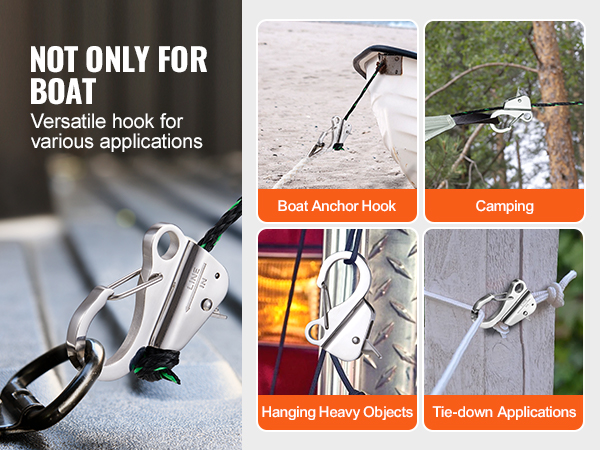 Boat Rope , 304 Stainless Steel Slide Anchor, Knotless Anchor System ...