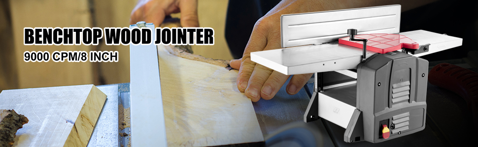 VEVOR 8 Inch Jointer Woodworking Benchtop Jointer Planer for Wood ...