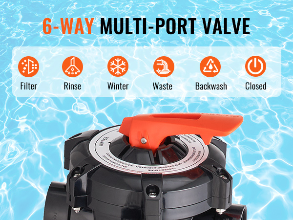 VEVOR Sand Filter Pump for Above Ground Pools, 12-inch, 3000 GPH, 1/2 ...