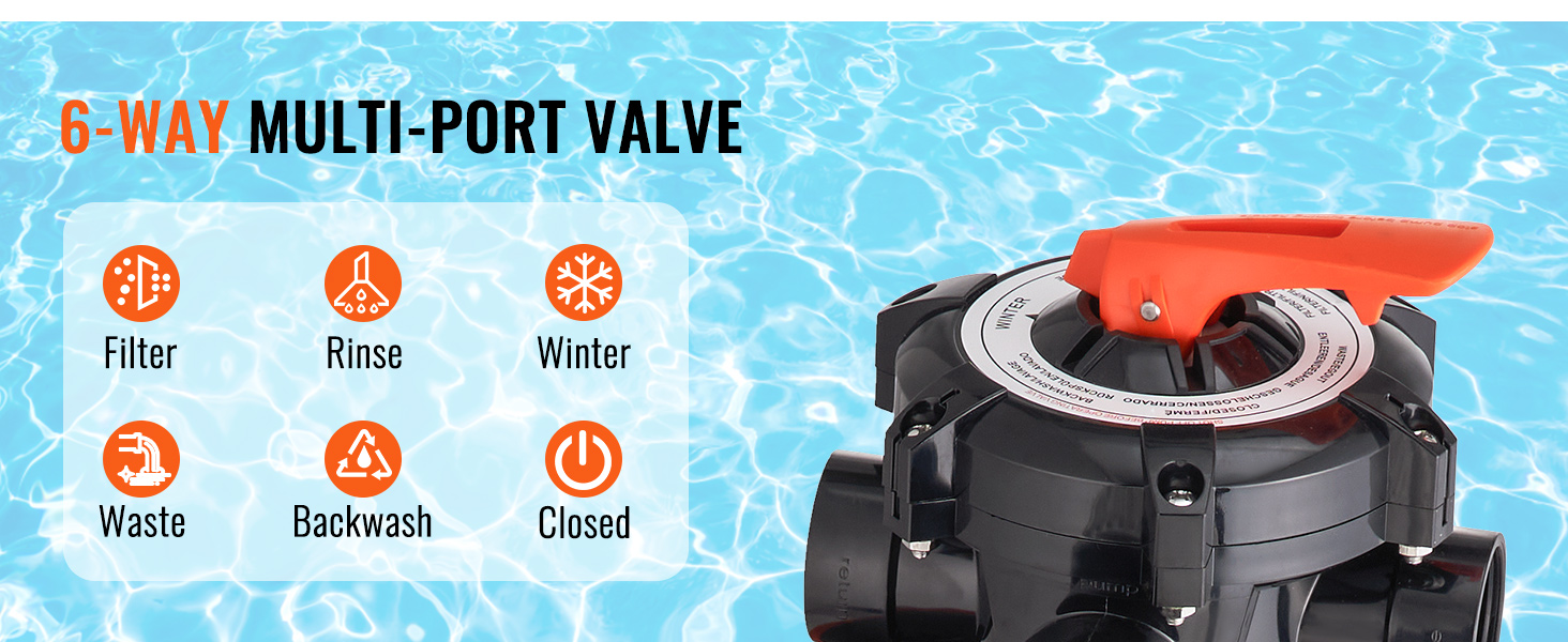 VEVOR Sand Filter Pump for Above Ground Pools, 12-inch, 3000 GPH, 1/2 ...