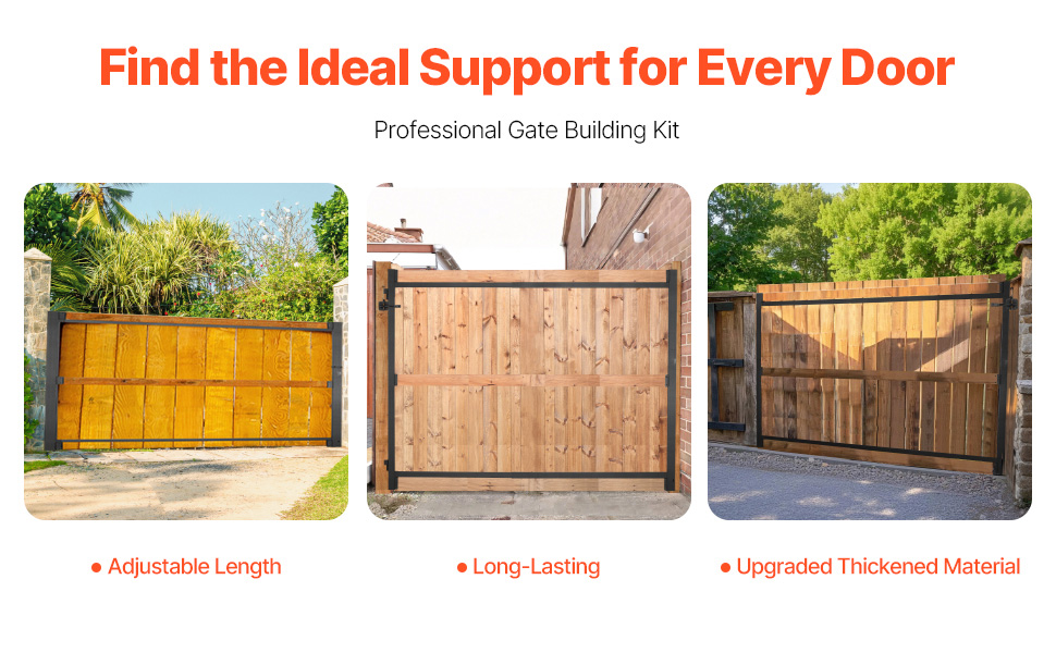 VEVOR Gate Building Kit Fits 36 to 60 in Wide Openings 6 to 7 ft High ...