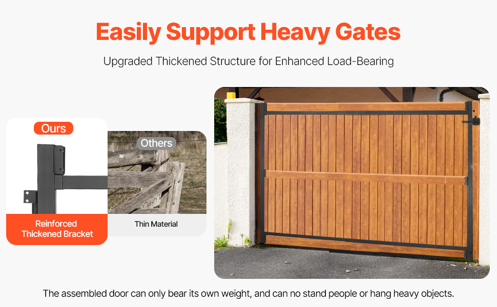 VEVOR Gate Building Kit Fits 36 to 60 in Wide Openings 6 to 7 ft High ...