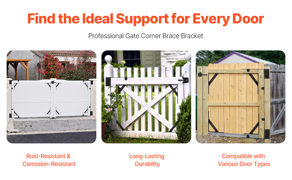 Gate Corner Brace Bracket Anti Sag Gate Frame Hardware Kit for Stable ...