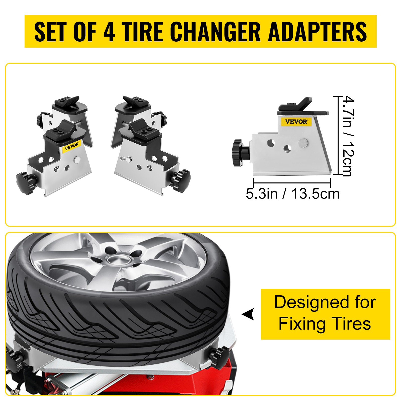 VEVOR Tire Changer Adapter, 4pcs ATV Motorcycle Adapter, Metal ...