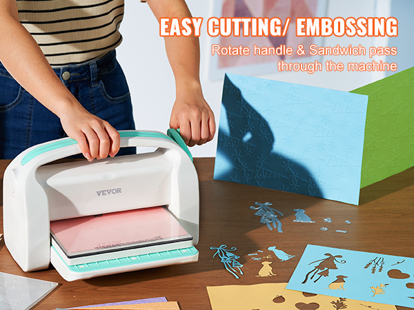VEVOR Manual Die Cutting Embossing Machine 9" Opening For Art Craft ...