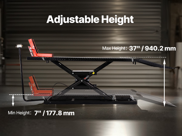 VEVOR Motorcycle Jack Lift 1500lb Pneumatic Motorcycle Stand Removable ...
