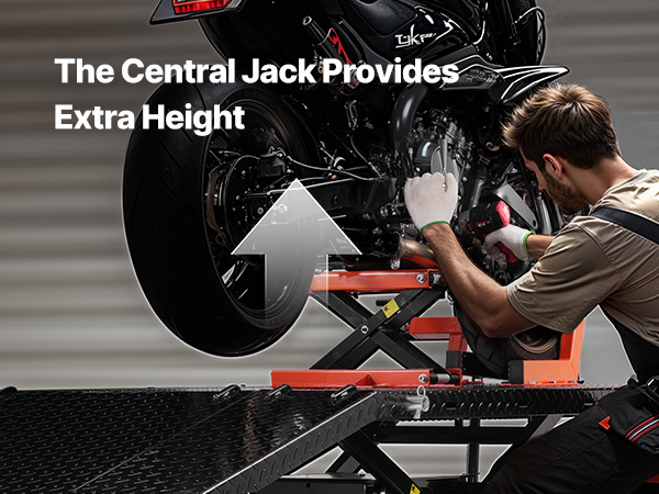 Motorcycle Jack Lift 1500lb Pneumatic Motorcycle Hoist Stand Removable ...