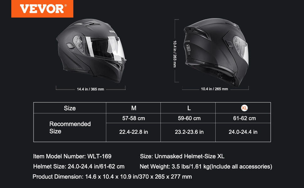 VEVOR Unmasked Motorcycle Helmet Motocross Helmet with Bluetooth Slot ...