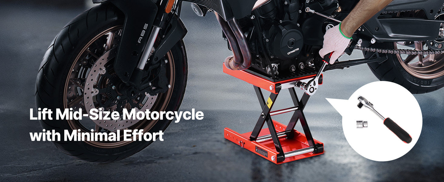 VEVOR Motorcycle Scissor Lift Jack 1200lbs Wide Deck Motorcycle Lift ...